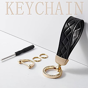 AKIYHIEI for Ford Key Fob Cover with Keychain, Key Shell Case for Ford Edge Escape Expedition Explorer Fusion Mustang Ranger F-150 F-250 Smart 3 4 5 Buttons (Black)