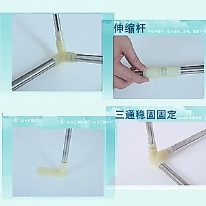 AdeptT Stainless Steel Canopy Bed Frame Post Minimalist Bed Frame Post Poles Retractable Four Corner Bed Bracket Fit for Metal Bed Wood Bed Single Bunk Bed Dormitory,C