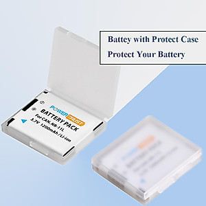 PowerTrust 2 Pack 3.7v NB-11L Replacement Battery and NB-11LH LCD USB Charger for Canon PowerShot A2300 IS, A2400 IS, A2500, A2600, A3400 IS, A3500 IS, A4000 IS, ELPH 110 HS, ELPH 115 HS, ELPH 130 HS,