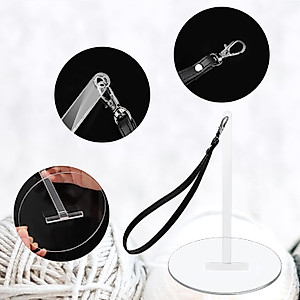 Large Wrist Yarn Holder, Acrylic Yarn Holder with Wrist Strap Portable Yarn Organizer Yarn Holder Spinner for Craft Lovers Knitting, Prevent Tangling