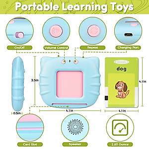 Toddler Toys Age 2-4, Autism Sensory Toys for Autistic Children, Pocket Speech for Toddlers, 384 Preschool Education Sight Words Talking Flash Cards - ABC Learning Toys for 2+ Years Old Girls & Boys