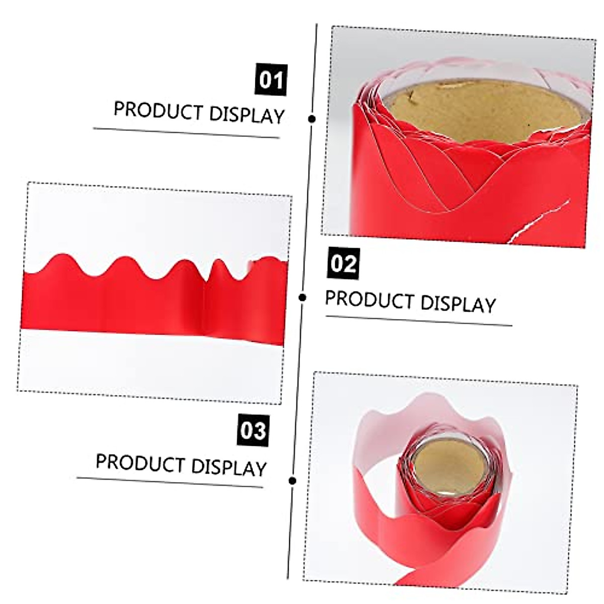 Ciieeo 2pcs Border Decorative Paper Bulletin Board Border White Bulletin Board Paper Border Trim Background Black and Self Adhesive Cork Board White Outfit Desk Paper Cut Paper jam Office