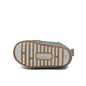Robeez Baby Girls Minime Leather Shoes - Silver - 4
