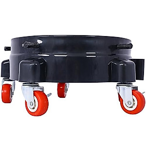 Qzntinrt Portable 11.2 Bucket Dolly with Removable g and 5 Swivel Casters Compatible with 360° Movement