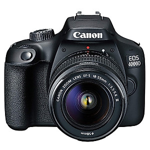 Canon EOS 4000D/T100 Vlogger Kit:EF-S 18-55mm is II Lens,64GB Memory Card,Ring Light,Spider Tripod,3 Piece Filter Kit,Gadget Bag,Remote Shutter,USB Card Reader & Cleaning Kit (Renewed)