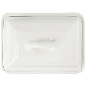 Le Creuset Stoneware European Butter Dish, White
