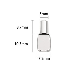 5mm Shelf Pegs Pins,60 Pieces Cabinet Furniture Spoon Shape Support Pegs for Shelves Nickel Plated