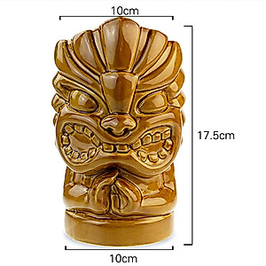 SuproBarware Tiki Mug Cocktail Mug - 28oz Ceramic Tiki Glasses for Cocktail Hawaiian Party