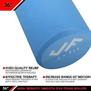 JFIT High Density EVA Roller, Blue, 36"