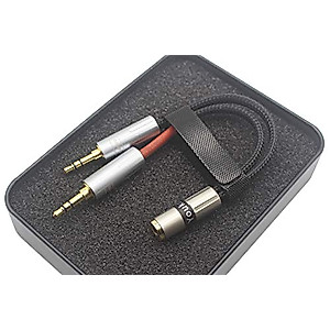 Youkamoo 2 x 3.5mm to 3.5mm Female Balanced 4 Pole 8 Core Silver Plated Headphone Earphone Audio Adapter Cable New in Box for PHA-3 Dual 3.5mm to 3.5mm Balanced