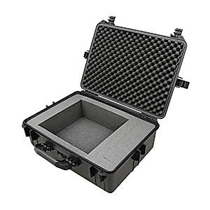 CASEMATIX Waterproof Projector Case Hard Shell Projector Bag Compatible with Epson Home Cinema 2100, 2150 & Select PowerLite Projectors with Foam Interior, Padlock Rings and Folding Handle, Case Only