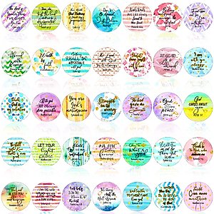 35 Pcs Christian Magnets Inspirational Refrigerator Magnets Motivational Fridge Magnets Round Quotes Spiritual Bible Verse Magnets for Fridge Supplies,1.35 Inches Diameter(Bible Verses)
