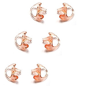 HYS Replacement Soft Silicone Ear Buds Medium Earmold for Walkie Talkie Air Acoustic Earpiece Headset (Pack of 3 Pairs)