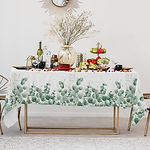 Sage Greenery Baby Shower Party Supplies Disposable Paper Plates Napkins Cups and Tablecloth for Boho Greency Party Decorations, Serve 25.