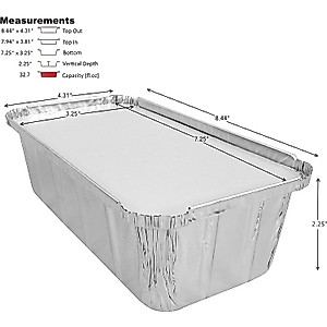 D&W Fine Pack A86 2 lb. Aluminum Foil Loaf/Bread Pan Tins w/Foil Board Lid (Pack of 25 Sets)