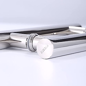 SIMPHONY 12 inches Heavy-Duty Commercial Grade-304 Stainless Steel Push Pull Door Handle/Sliding Barn Door Handle Set/Glass Door Pulls,Hardware - Fit Doors 1/2 to 2 ''