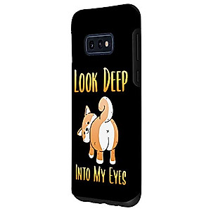 Galaxy S10e Funny Shiba Inu Uni Dog Look Deep Into My Eyes Japan Case
