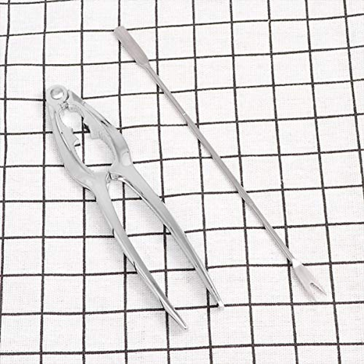 BESTonZON Home Tool Set 16pcs/ set Home for Artifact Nut Lobster Picks Tool Forks Scissors Steel Peeling Restaurant Gadgets To Needle Shellers Eat Plier Kitchen Opener Hairy Crabs and Lobster Crackers