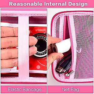 casmilee Kids Instant Camera Case Compatible with VTech/KidiZoom PrintCam & Thermal Rolls Print Camera Refill Paper, Creator Cam Accessories Travel Storage- Bag Only (Pink)