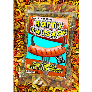 Horny Sausage Gourmet Trail Mix - Premium Food Gifts for Men - Sausage Gift for Sausage Lovers - Spicy Snack Basket Idea - Stocking Stuffers Women