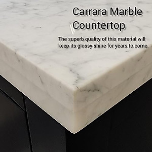 Bell+Modern Tuckerton 72 in W x 22 in D Blue Double Bath Vanity and Carrara Marble Top