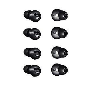 Motanar Eargel for Gear Circle SM-R130,4 Pair Medium Anti-Slip Durable Silicone Replacement Ear Tip Earpads Ear Cover, Fit for Samsung Gear Circle Bluetooth Earphone SM-R130 (Black-4 Pairs)