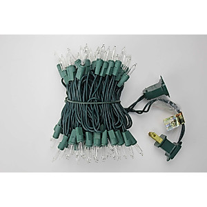 LAMPHOME Christmas String Light,100 Count Incandescent Mini String Light in 21.6ft,Indoor/Outdoor 120V UL Certified Mini Light for Christmas,Wedding,Patio Lawn,Home,Garden,Party,Store (Clear)