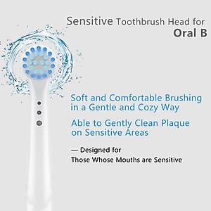 Replacement Electronic Toothbrush Heads, 8 Count Professional Precision Clean Brush Refills Compatible with 7000/Pro 1000/9600/ 5000/3000/8000