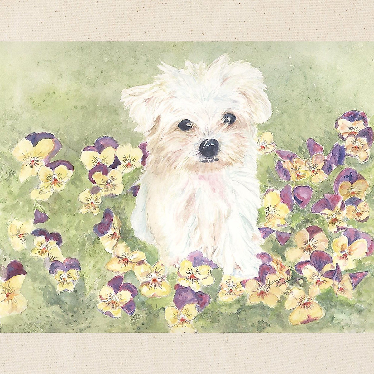 CafePress Maltese Puppy Tote Bag Canvas Tote Shopping Bag