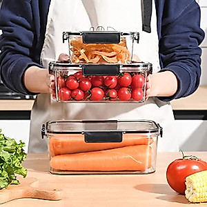 2 pack Transparent with lid food preservation box Household refrigerator freezer sealed box Vegetable and fruit classification plastic storage box