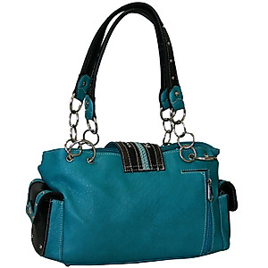 western Aztec Accent Purse Handbag/Wallet Set - Turquoise