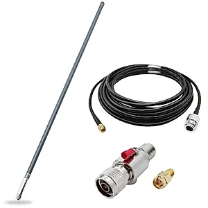 LoRa Antenna 12dBi for RAK HNT Bobcat Helium Hotspot Miner + 20ft N-Female to SMA-Male Extension Cable