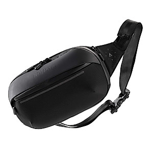 NOMATIC Navigator Premium Sling Bag - 1L w/ 2L Built-In Expansion - Slim & Lightweight Crossbody Bag, Fanny-Pack - Water Resistant Everyday Bag (Black)