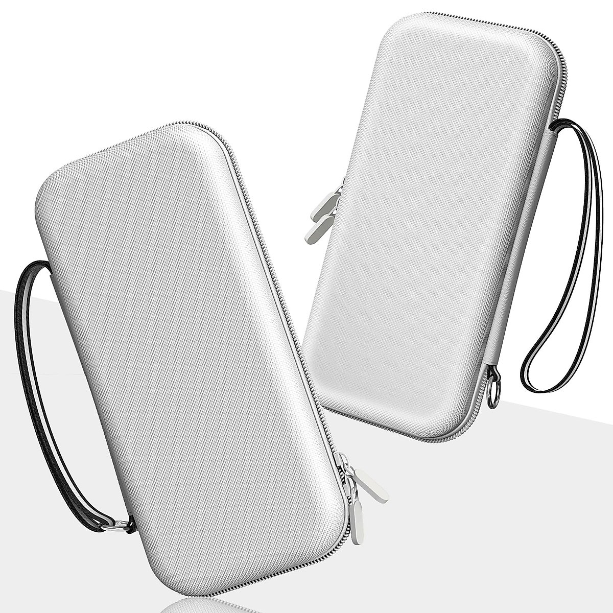 Mooroer Switch Carrying Case Compatible with Nintendo Switch/Switch OLED Console, White Protective Hard Portable Switch Travel Case Shell Pouch with 10 Games Cartridges for Accessories and Games