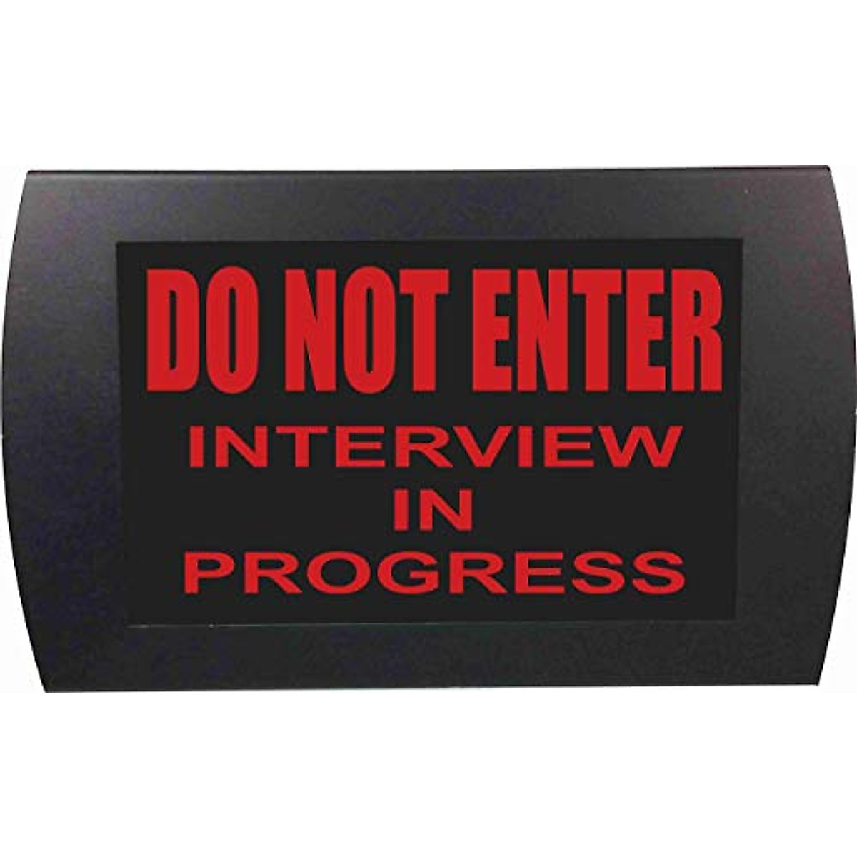 American Recorder 9" x 5.5""DO NOT Enter Interview in Progress" LED Indicator Sign (Red)