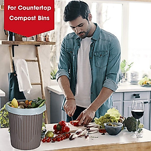 Compost Bags, Compostable Trash Bags 3 Gallon Compostable Bags 100 Count Small Compost Bags for Countertop bin Extra Thick 0.71 Mil. ASTM D6400 Certified By BPI and TÜV AUSTRIA