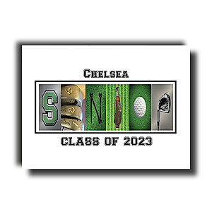 Personalized Senior night Golf Gift, Team Gifts, Class of 2023, Party Decor, 8x10 OR 11x14 printed on matte photo paper