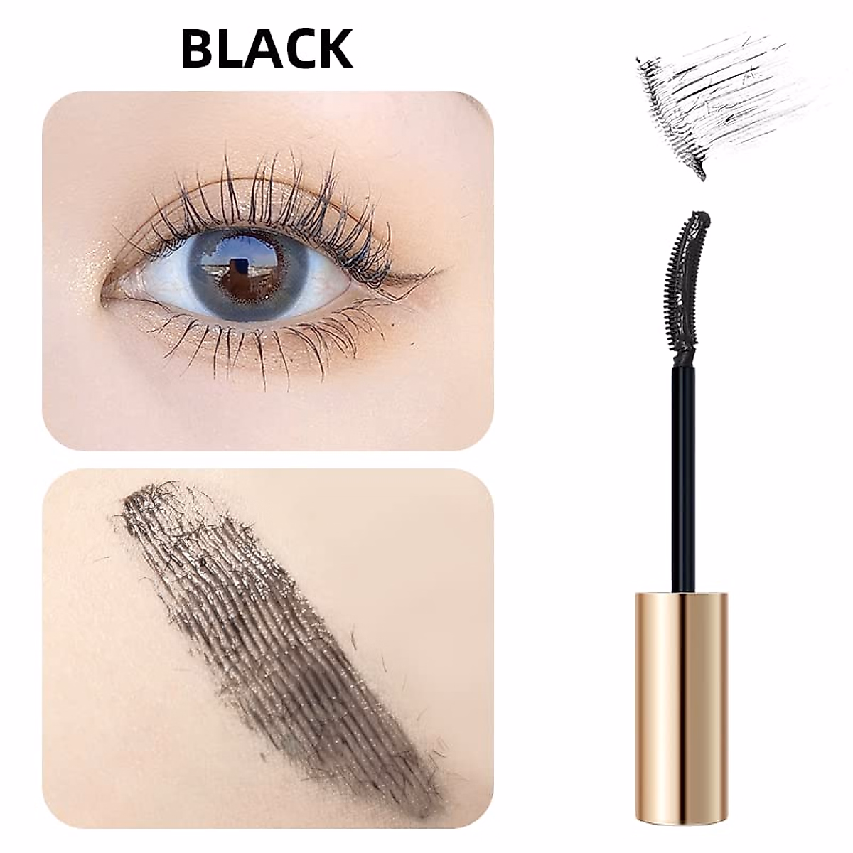 Volume Booster Lash Primer Mascara,Conditioning Mascara Waterproof Primer,Tinted Lash Primer,Black