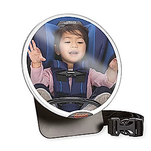 Diono Baby Car Mirror 4 Pack, Includes Safety Car Seat Mirror for Rear Facing Infant & See Me Too Rear View Baby Mirror Both Fully Adjustable with Wide Crystal Clear View, Shatterproof,