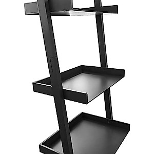 Kiera Grace Modern 5-Tier Wood Ladder Bookshelf, Black