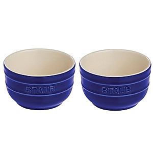STAUB Ceramics Prep Bowl Set, 2-piece, Dark Blue