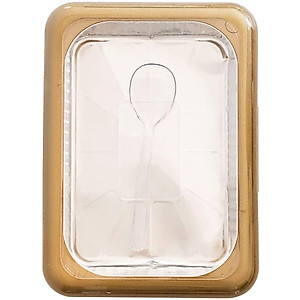 Fancy Panz 9x13- Inch Foil Cake Pan Dress Up & Protect Your Foil Pan Made in USA, Foil Pan & Serving Spoon Included. Hot or Cold Food. Stackable for easy travel. (Gold Swirl Cake Pan), FPC07G