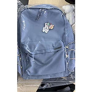BILIPOPX Kawaii Cute Aesthetic School Laptop Backpack with Accessories Pin Plush Pendant for Teen Girls, Students