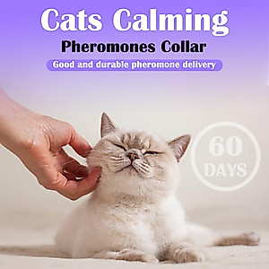 Minasuki 4 Pack Calming Collar for Cats - Long-Lasting Anxiety and Stress Relief, Relaxing Cat Collar,Adjustable Pheromones Collar for Cats，Natural Soothing 60 Days of Continuous Calming Move