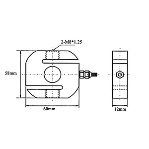 ATO Tension and Pressure Load Cell S Type Strain Gauge Load Cell Sensor High Accuracy Protection class IP67 (20kg)