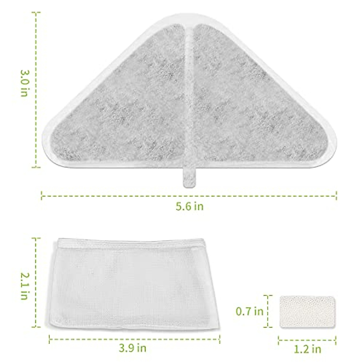 6 Pack Cat Water Fountain Filter Replacement 【Filter&Sponge&Filter Bag】 for SIBAYS 5 Layers Filtration System 230oz/7L Pet Water Fountains,Coconut Shell Activated Carbon and PP Cotton