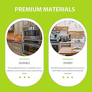 Luxshiny Kitchen Mittens 2pcs Microwave Bowl Hugger Hot Bowl Holder Oven Plate Huggers Potholders Hot Pads Trivets Mat Food Warmer for Soup Bowl Cozy Bowl Kitchen Pots