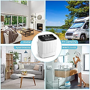 Tiktun Portable Washer and Dryer Combo XPB36-1288SA Mini Washing Machine, Black
