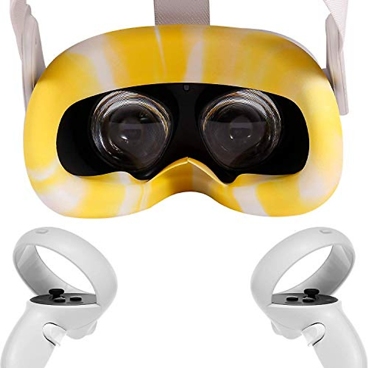 Topcovos Newest VR Silicone Interfacial Cover for Oculus Quest 2 Face Protect Skin Sweatproof Lightproof Anti-Leakage