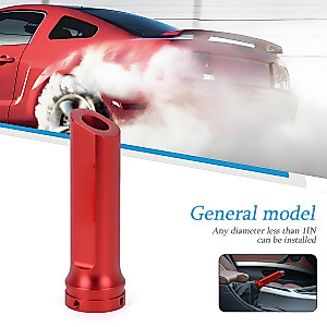 AUCELI Car Handbrake Cover, Universal Aluminum Handle Protector for Brake Lever, Wave Shaped Decorative Hand Brake Sleeve, Auto Interior Accessories for Manual & Most Automatic Handle (Red)